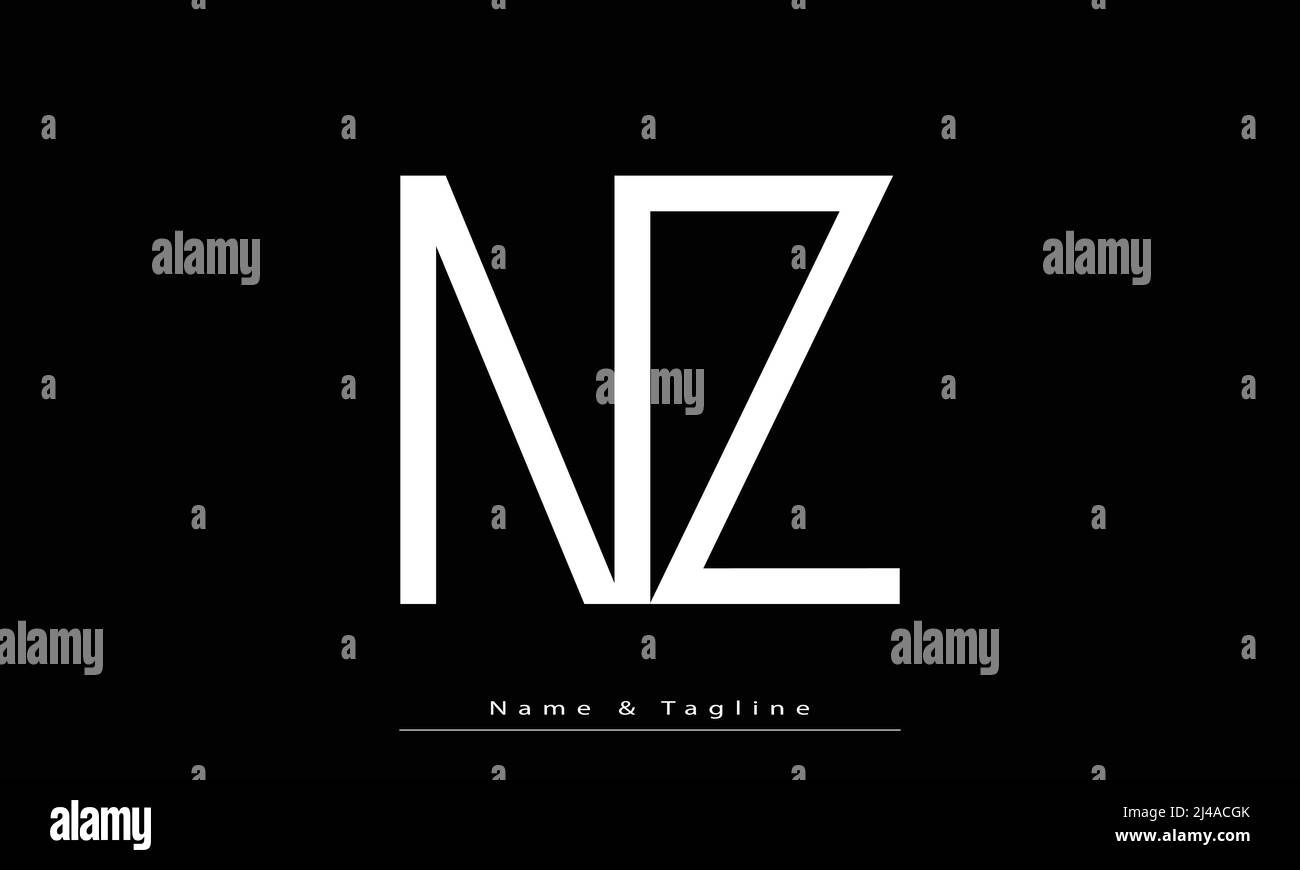 Alphabet letters Initials Monogram logo NZ , ZN Stock Vector Image ...