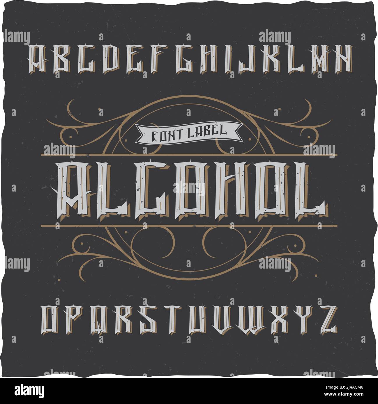 Vintage label typeface named Alcohol. Good font to use in any vintage ...
