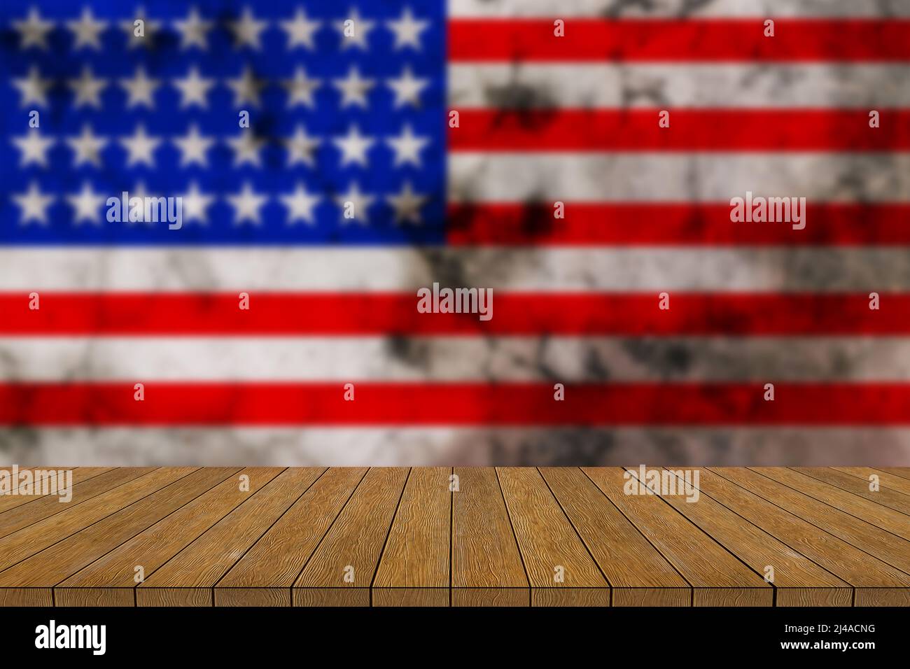usa flag on backgrounds textures tabletop, wooden board Stock Photo - Alamy