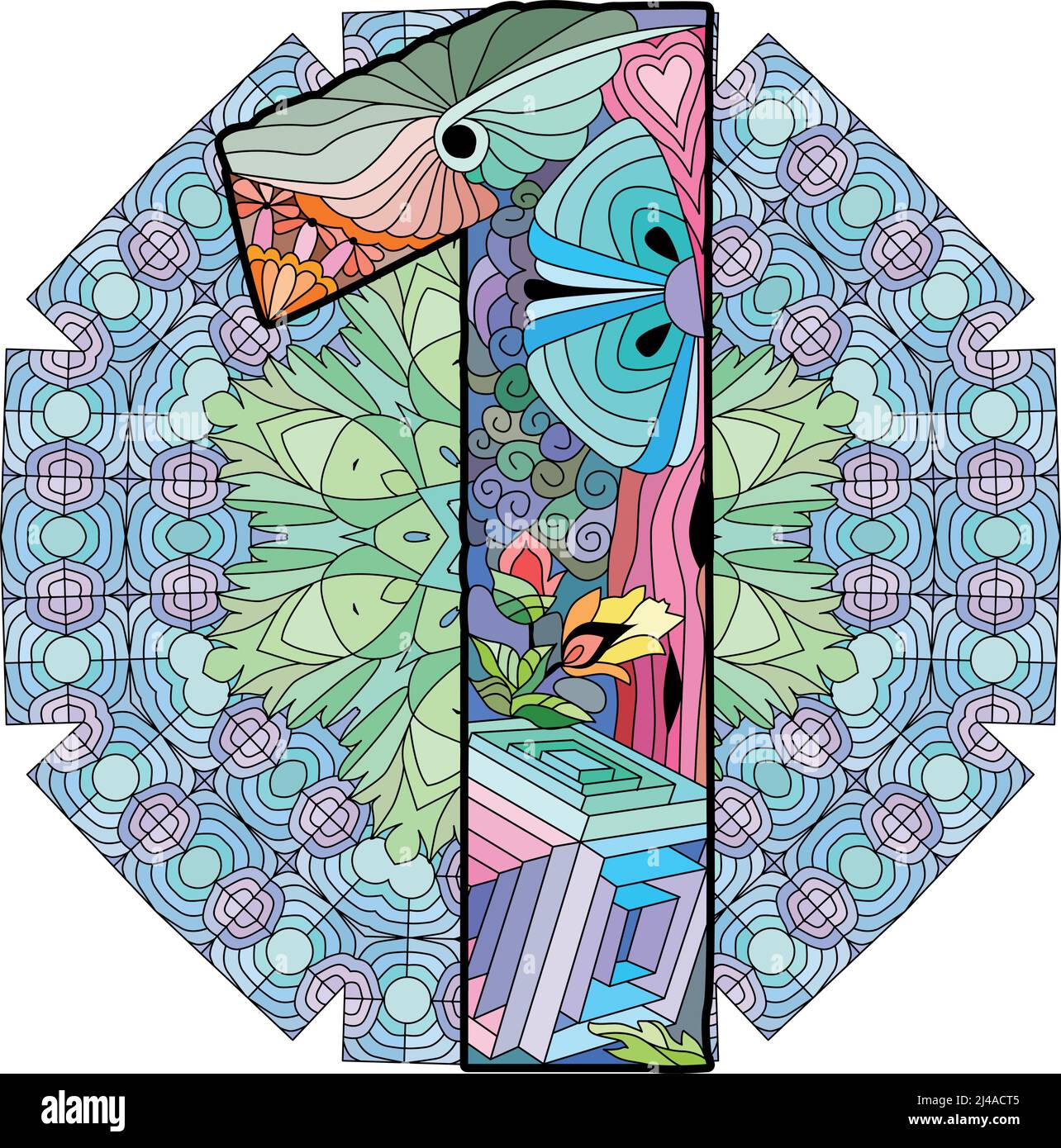 Mandala school Stock Vector Images - Alamy