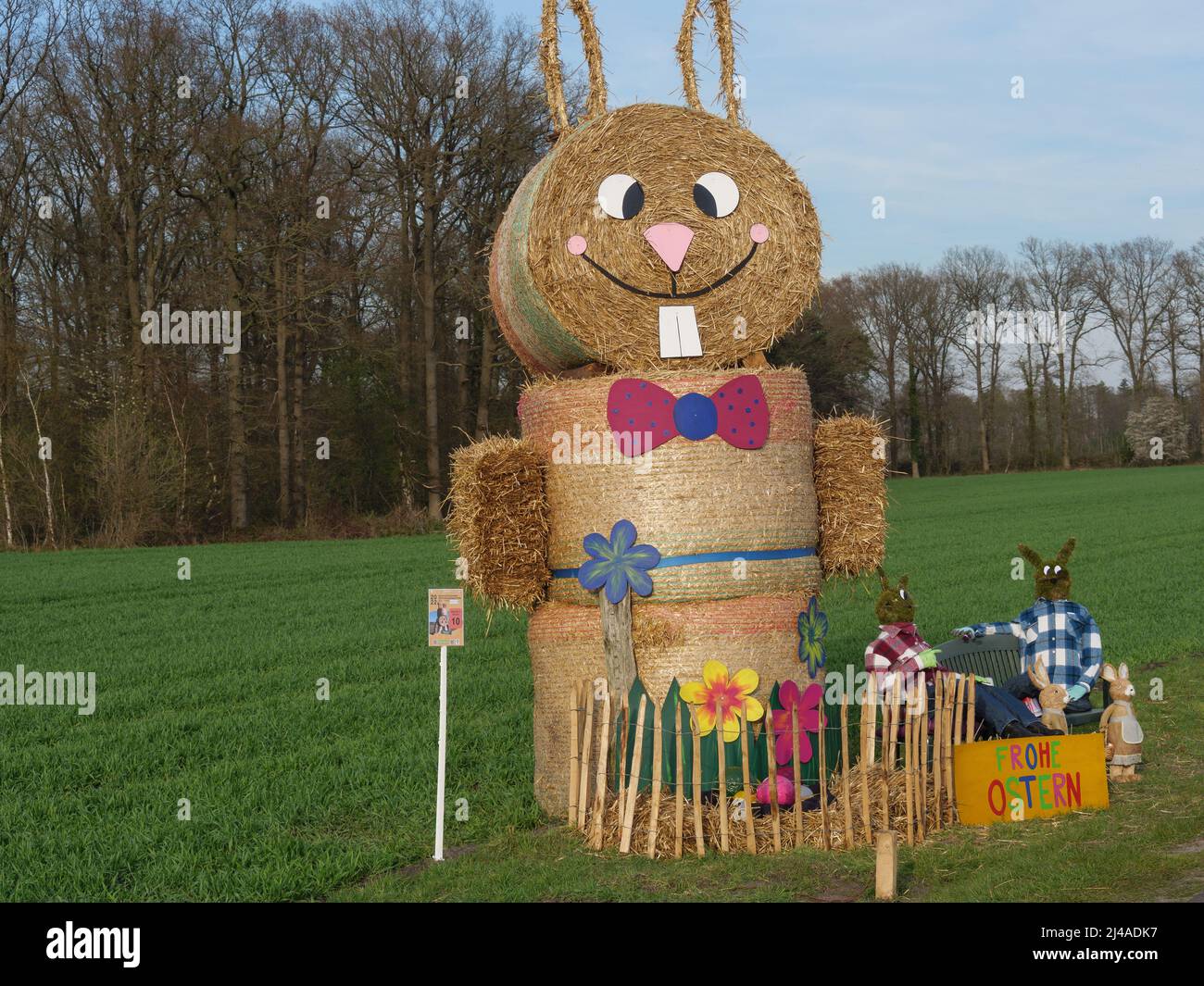 easter bunnies in the german muensterland Stock Photo - Alamy