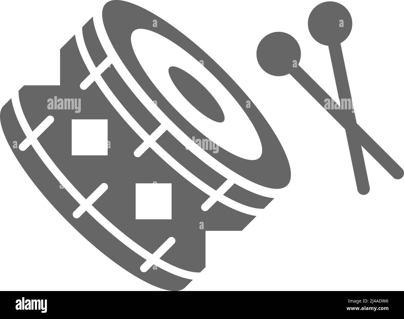 Drum flat design icon illustration template vector Stock Vector Image ...