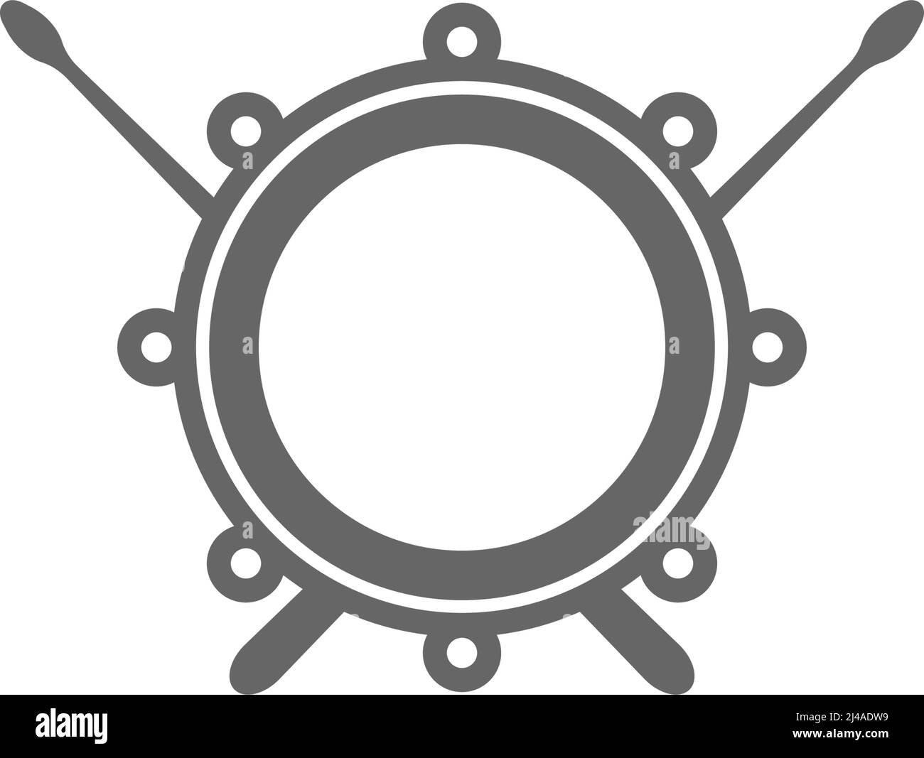 Drum flat design icon illustration template vector Stock Vector Image ...