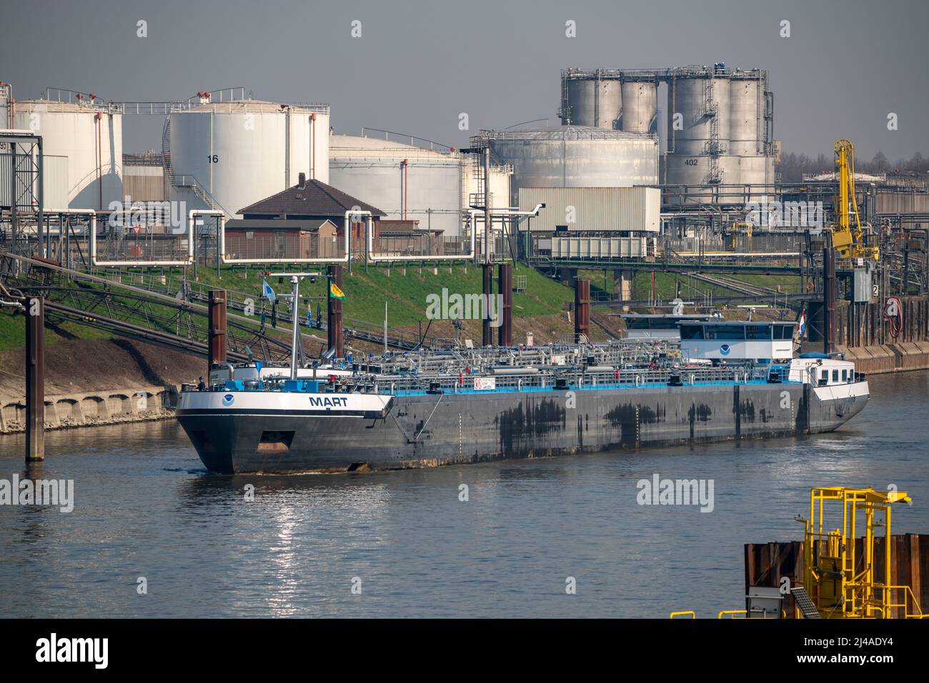 Duisport, Port of Ruhrort, Oil Island, TanQuid tank farm, for petroleum ...