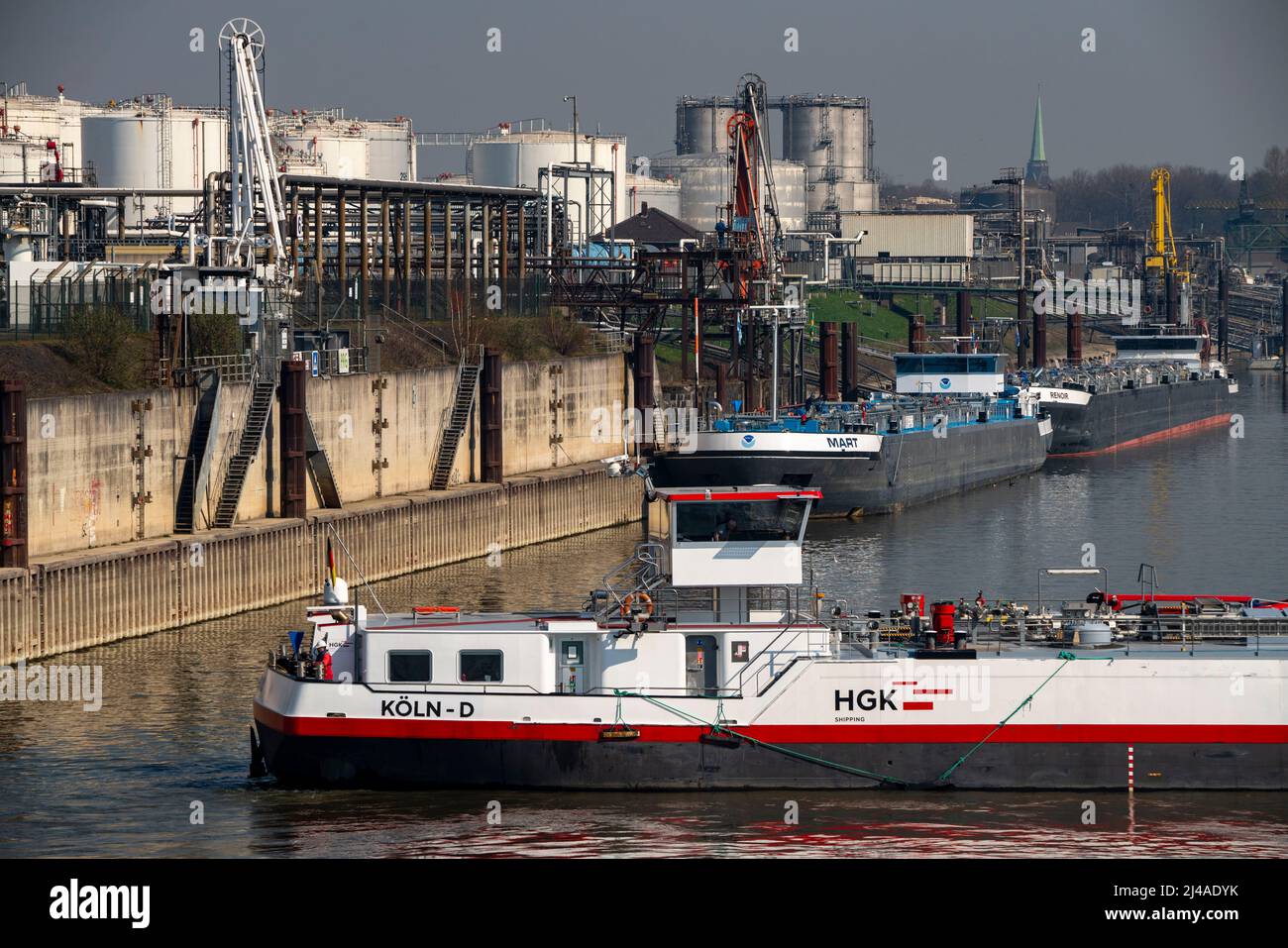 Duisport, Port of Ruhrort, Oil Island, TanQuid tank farm, for petroleum ...