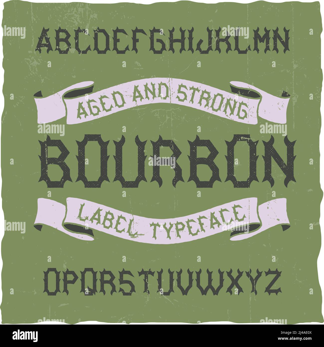 Vintage label typeface named Bourbon. Good font to use in any vintage ...