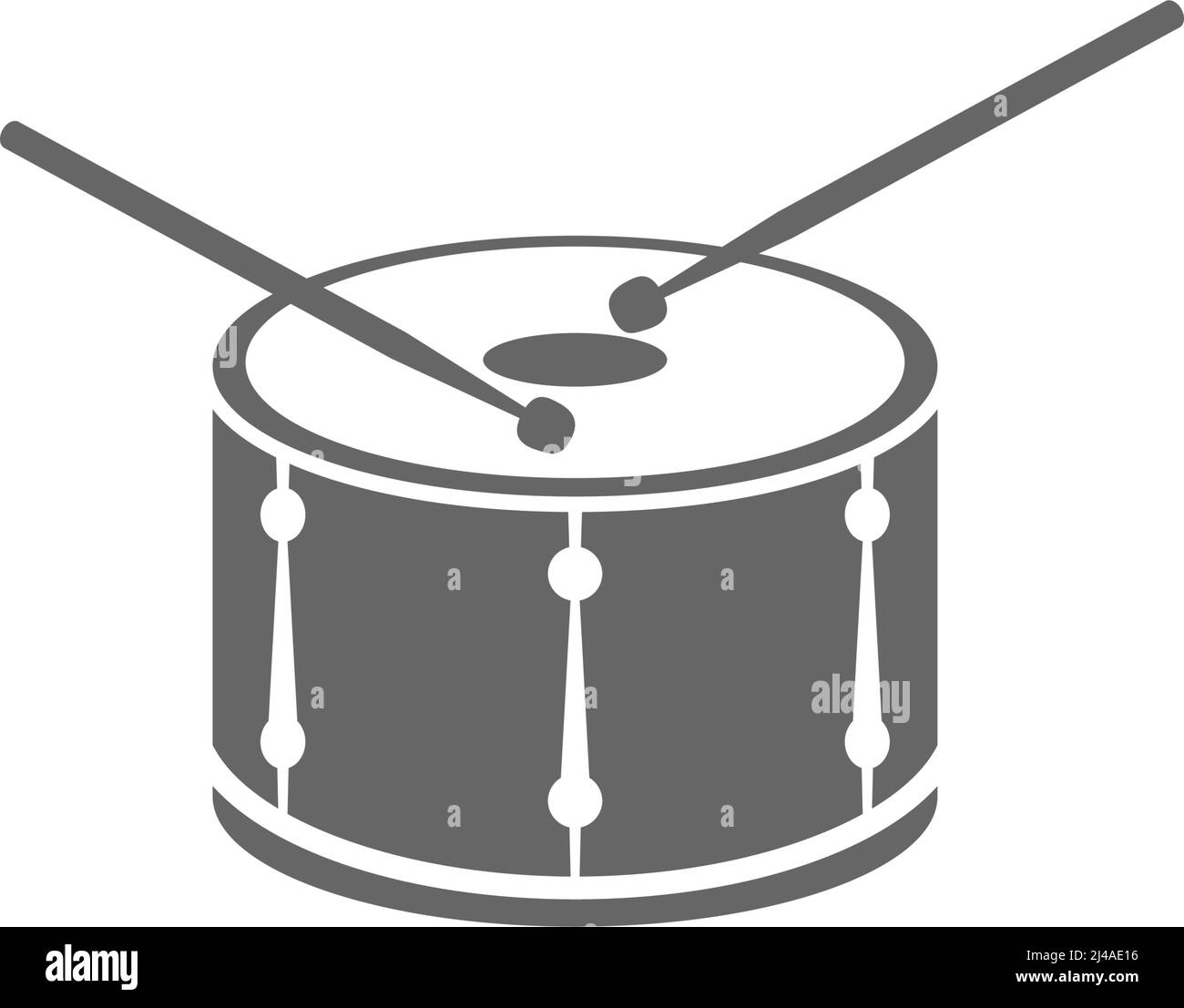 Drum flat design icon illustration template vector Stock Vector Image ...