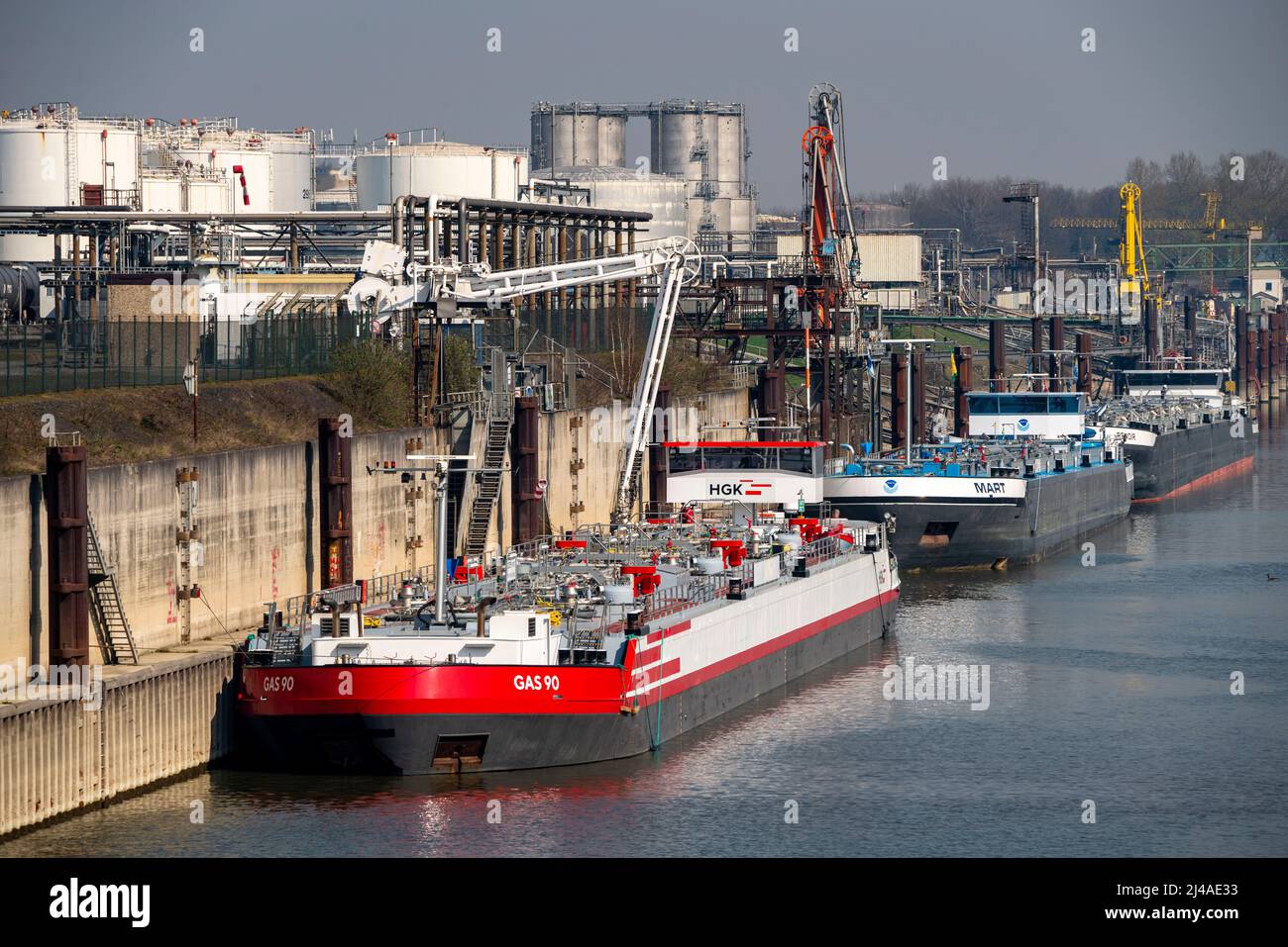 Duisport, Port of Ruhrort, Oil Island, TanQuid tank farm, for petroleum ...