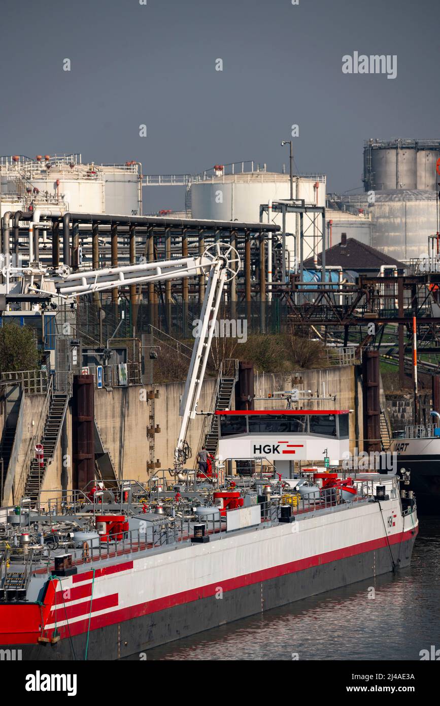 Duisport, Port of Ruhrort, Oil Island, TanQuid tank farm, for petroleum ...