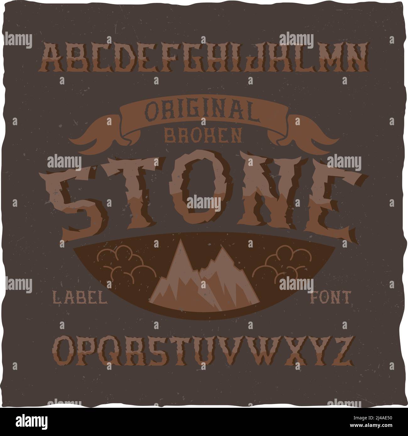 Font carved in stone Stock Vector Images - Alamy