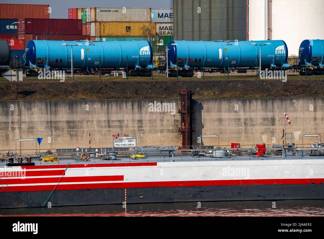 Duisport, Port of Ruhrort, Oil Island, TanQuid tank farm, for petroleum ...