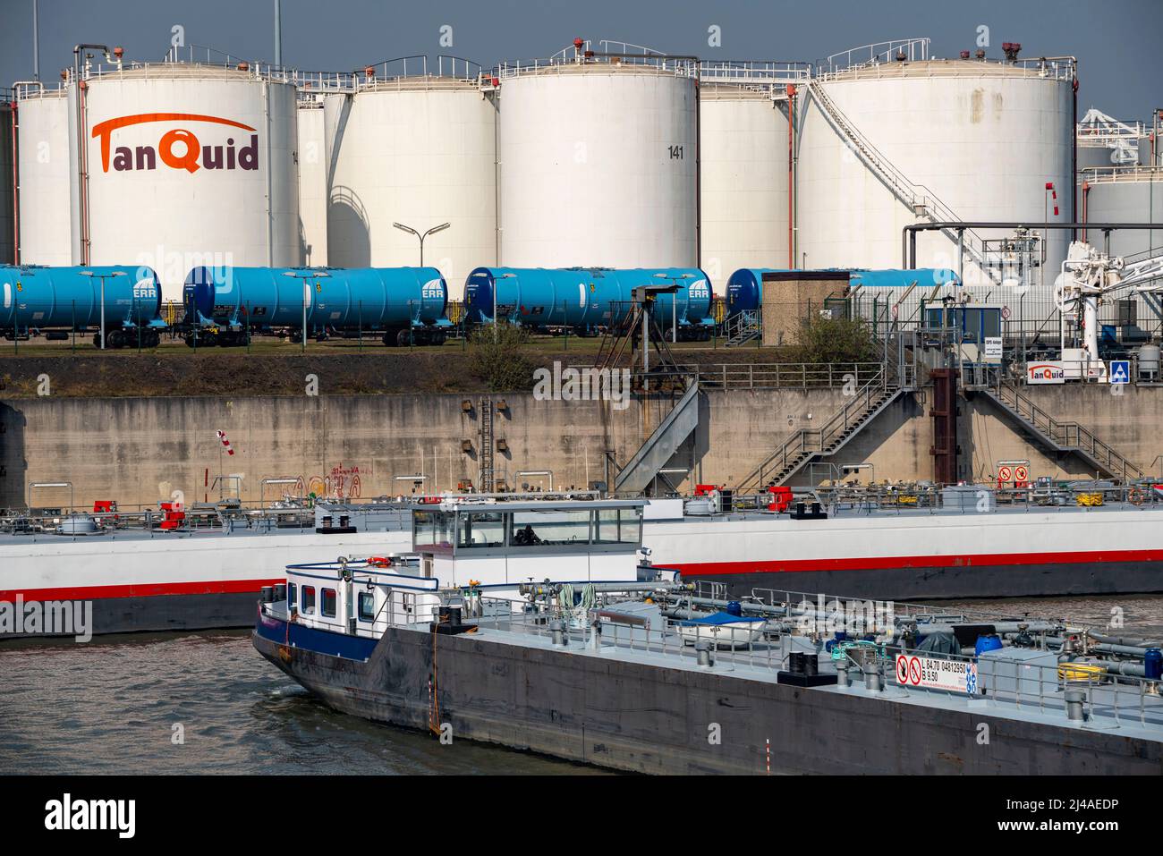 Duisport, Port of Ruhrort, Oil Island, TanQuid tank farm, for petroleum ...