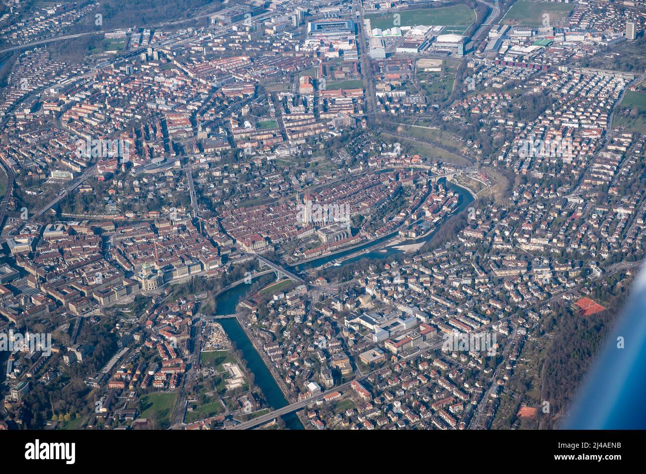 aerial view of the city of Bern Stock Photo - Alamy