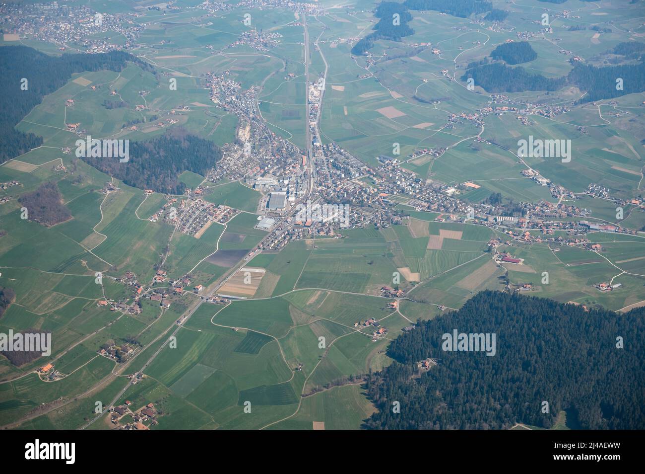 aerial view of Konolfingen Stock Photo - Alamy