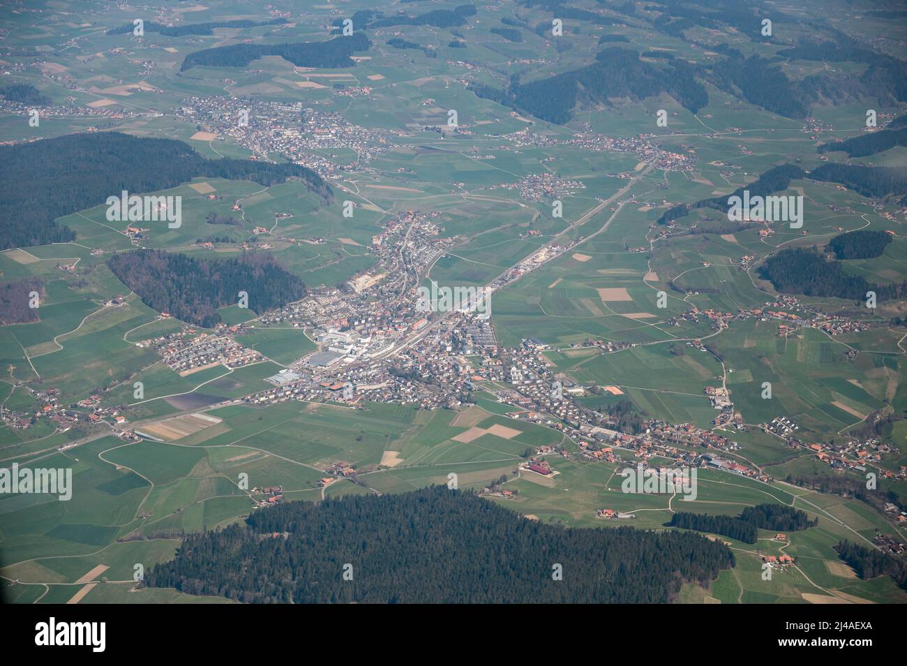 aerial view of Konolfingen Stock Photo - Alamy