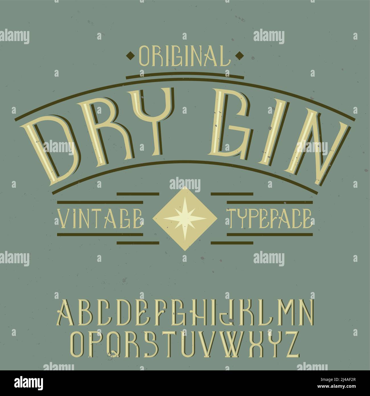 Vintage label font named Dry Gin. Good to use in any creative labels ...