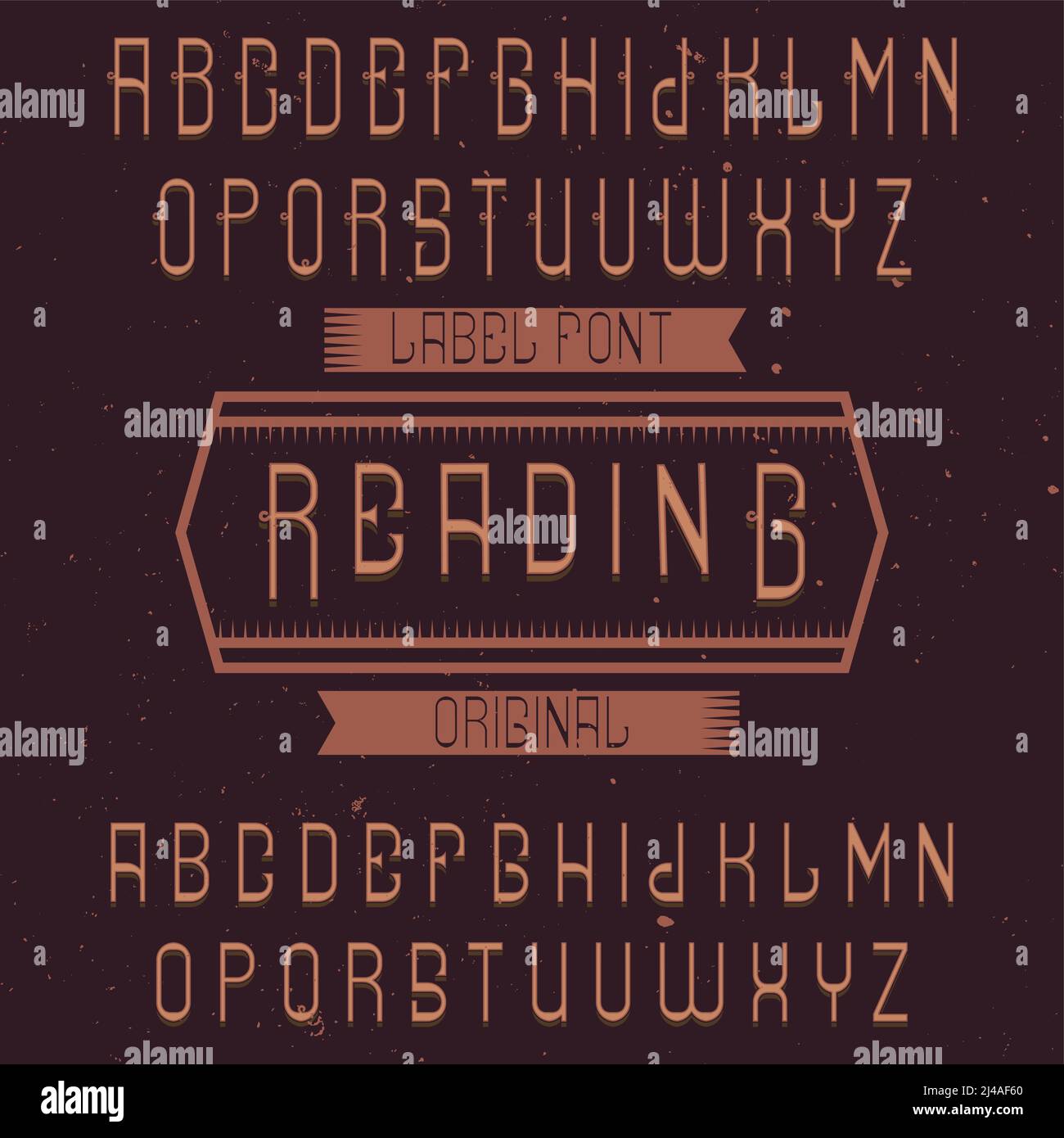 Vintage label font named Reading. Good to use in any creative labels ...