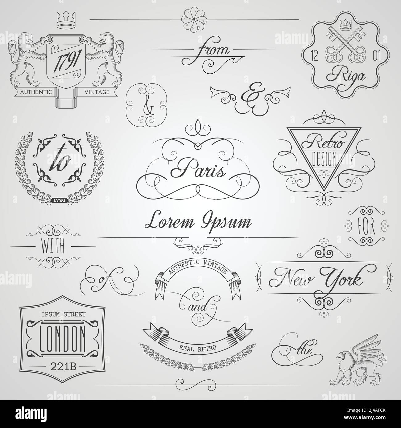 Typographic title page Stock Vector Images - Alamy