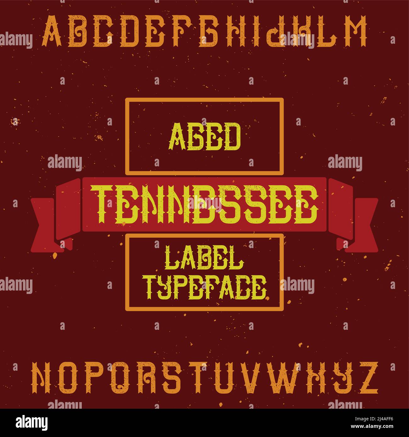 Vintage label font named Tennessee. Good to use in any creative labels ...