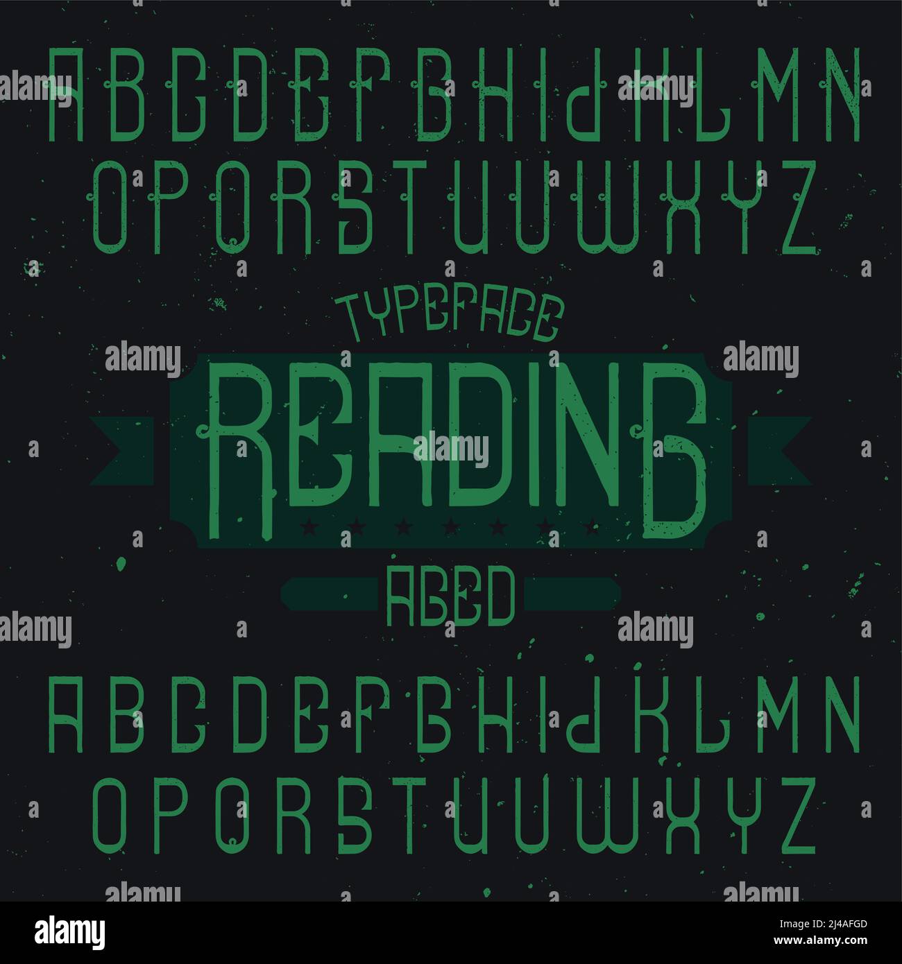 Vintage label font named Reading. Good to use in any creative labels ...