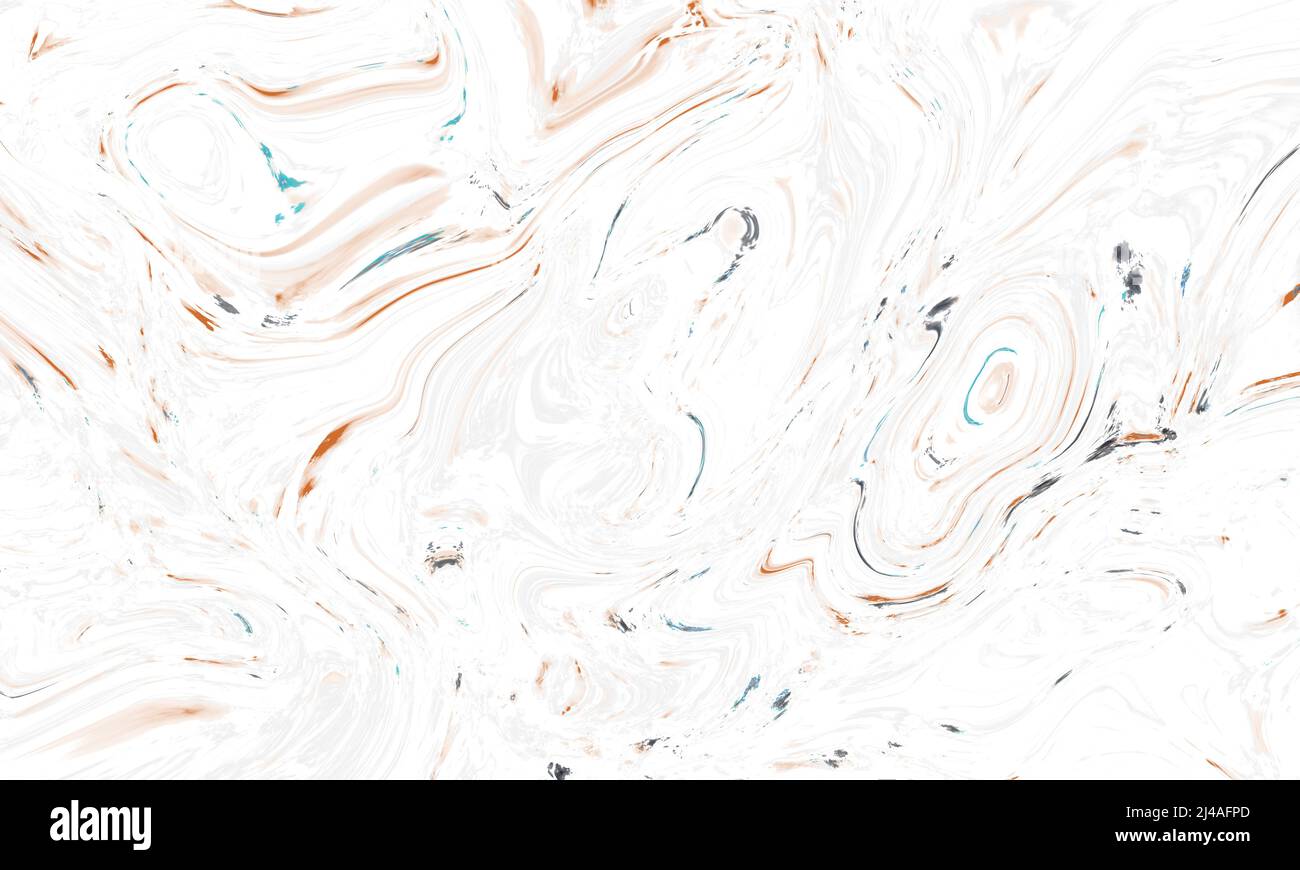 Marble, swirl wave texture on white background. Digital illustration ...