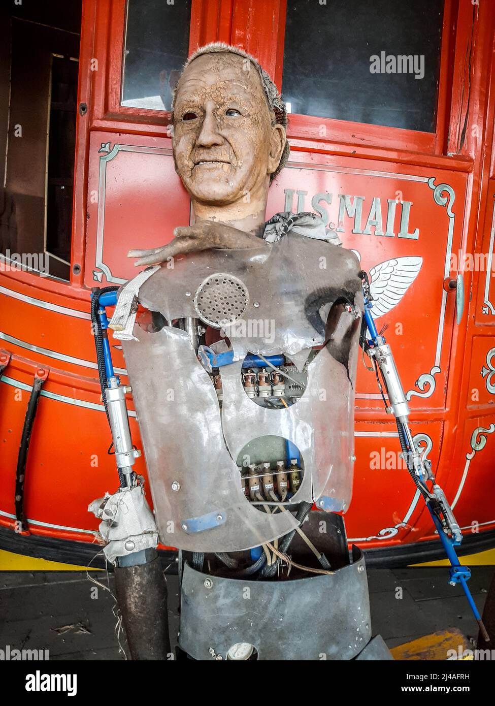 Old animatronic cowboy in Japanese abandoned theme park Stock Photo - Alamy