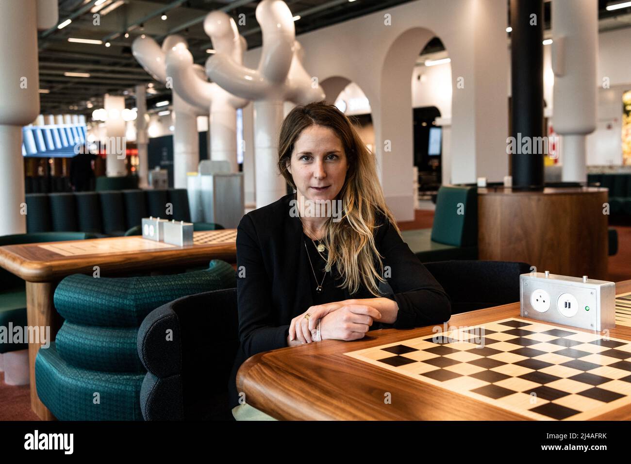 French designer Dorothee Meilichzon poses for a portrait at the new ...