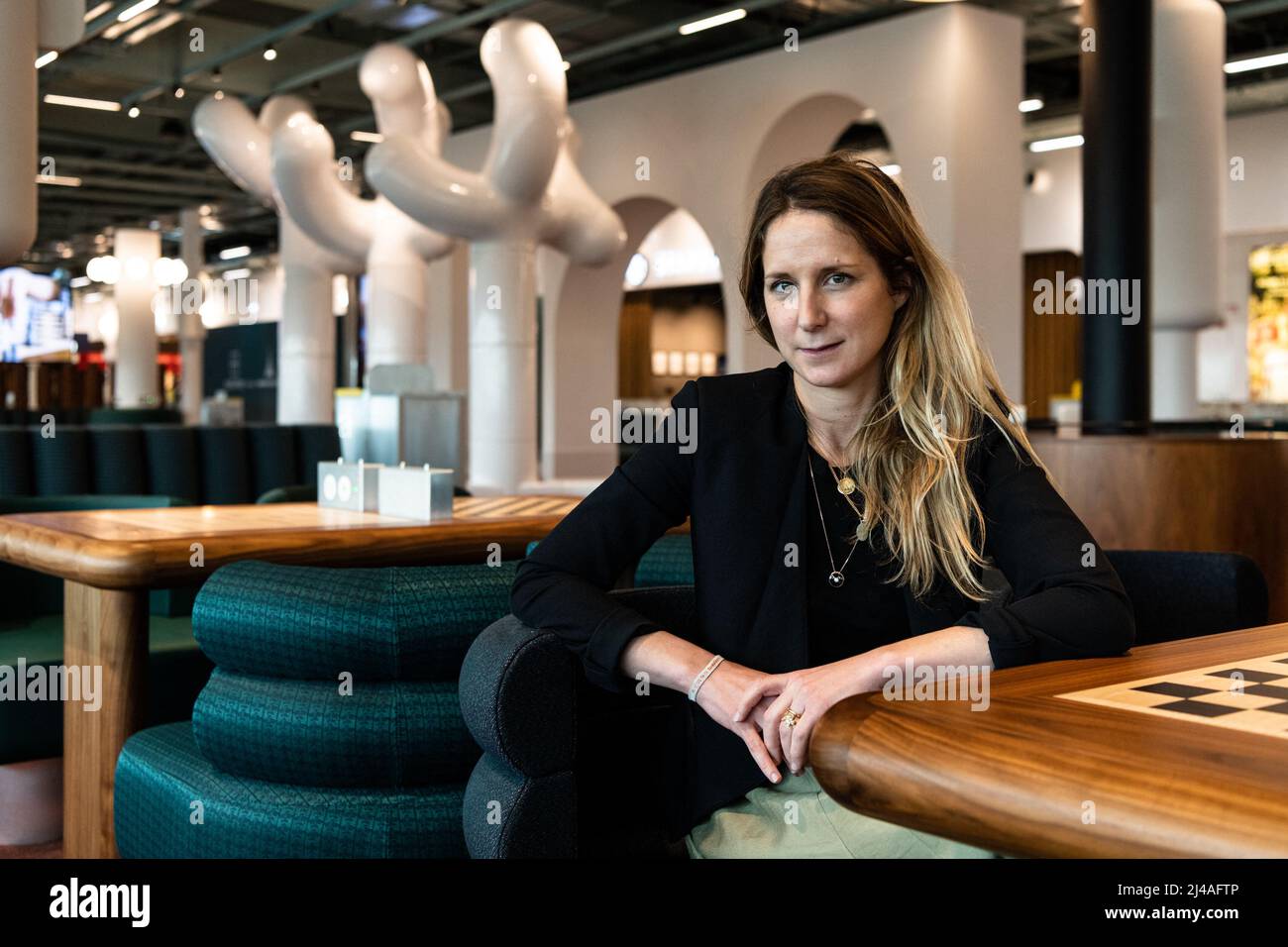 French designer Dorothee Meilichzon poses for a portrait at the new ...