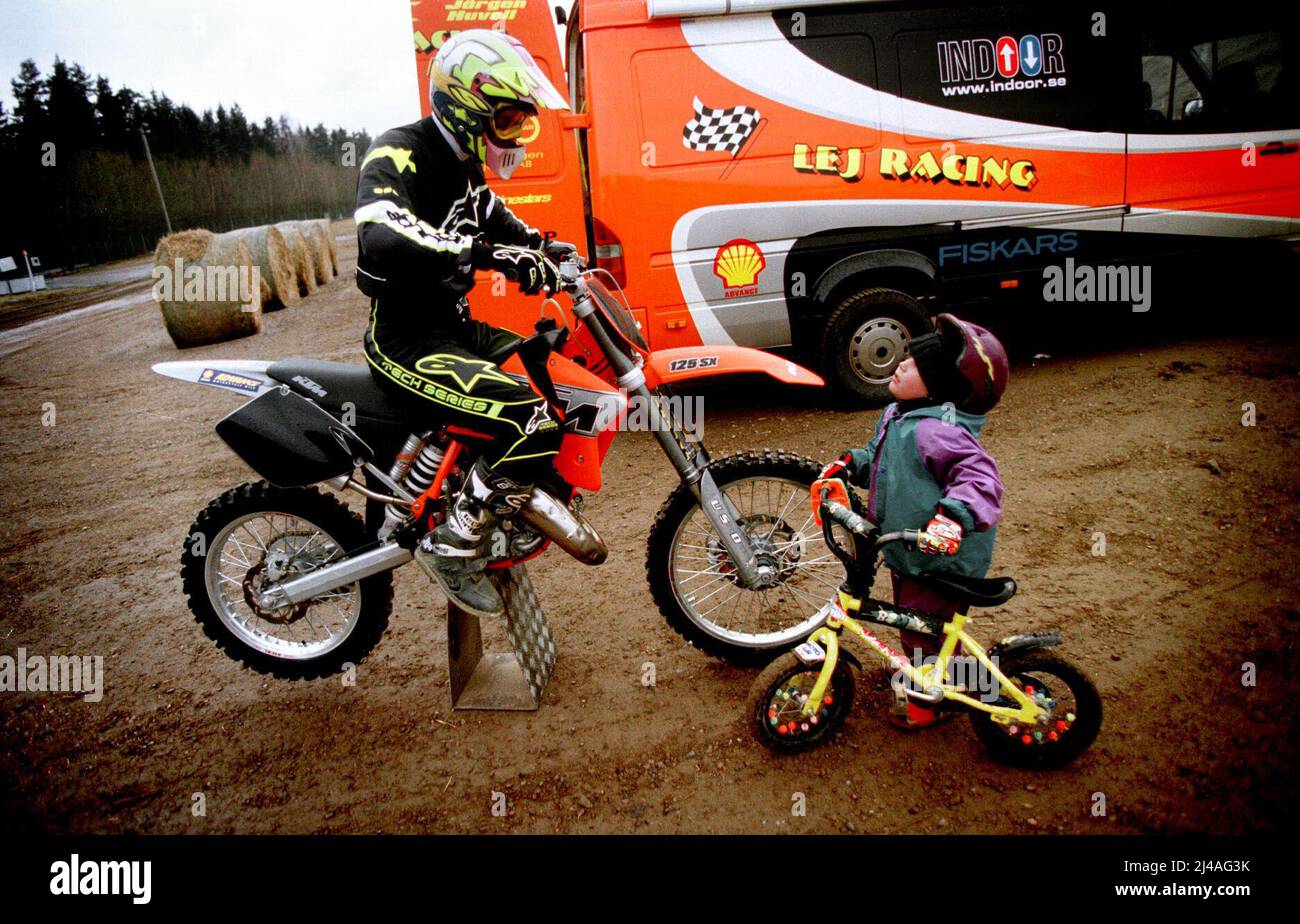 Old and young motocross riders Stock Photo - Alamy