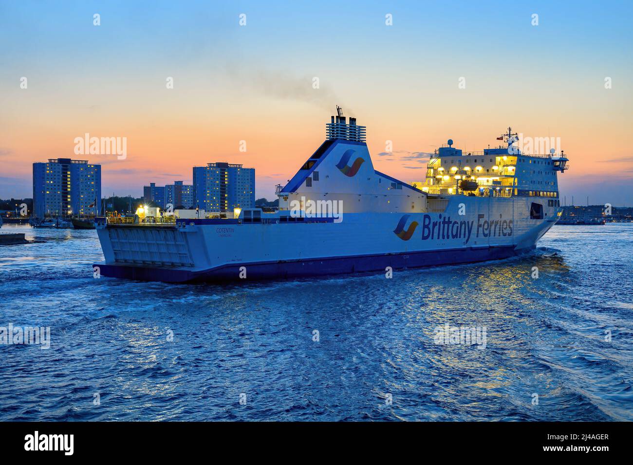 Cotentin is a French RO-RO ferry operated by Brittany Ferries carrying ...
