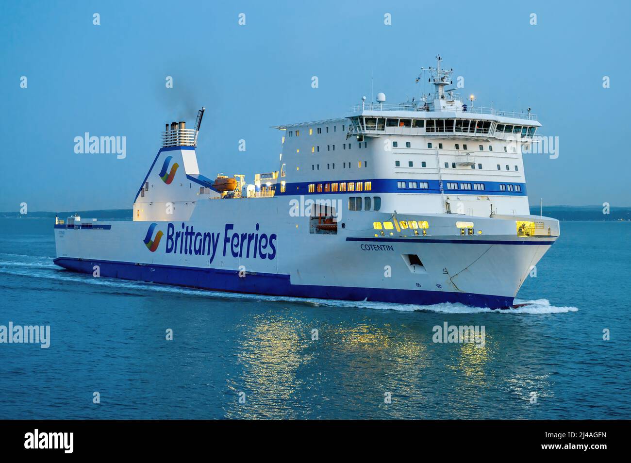 Cotentin is a French RO-RO ferry operated by Brittany Ferries carrying ...