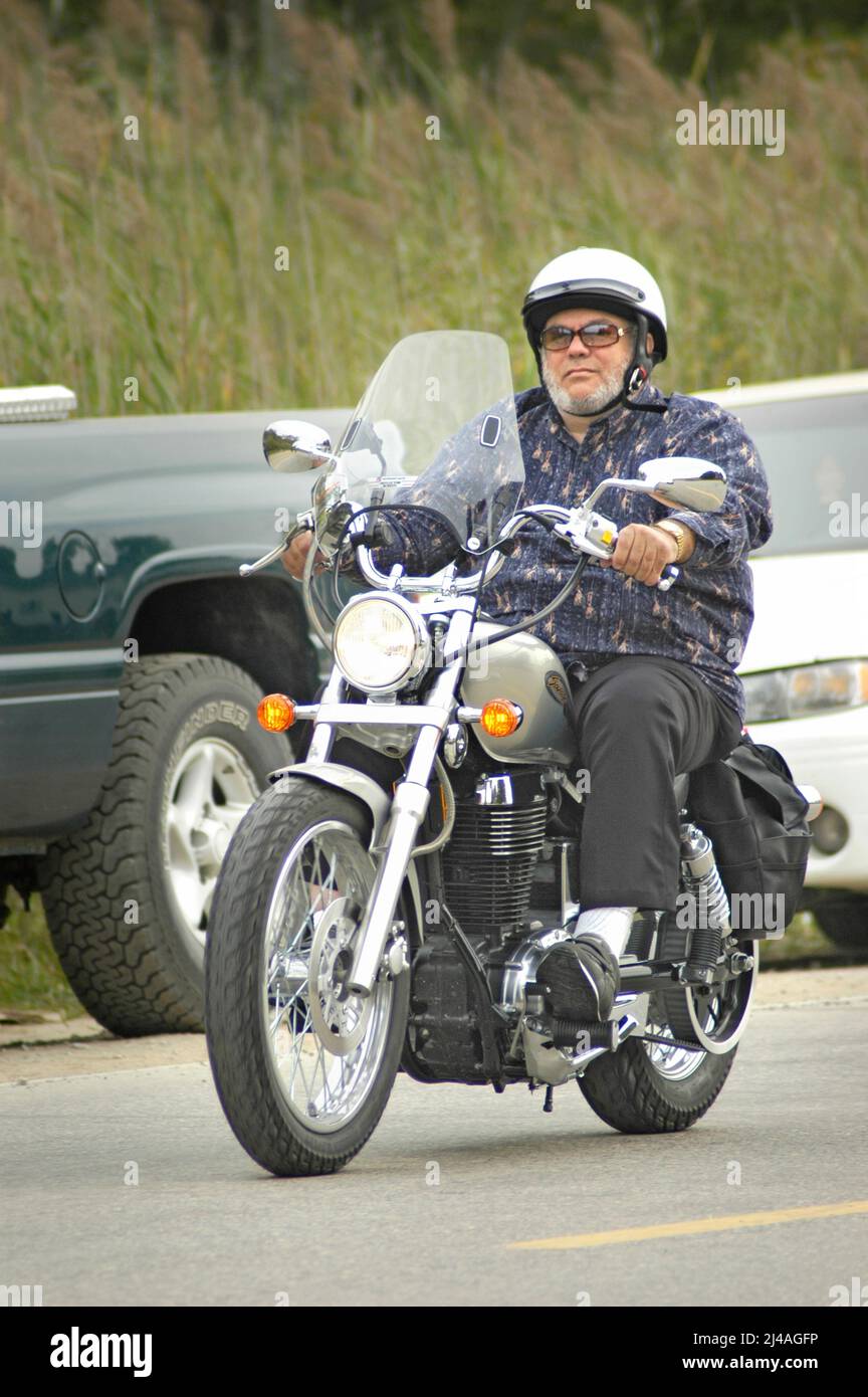 Man on his cycle Stock Photo - Alamy