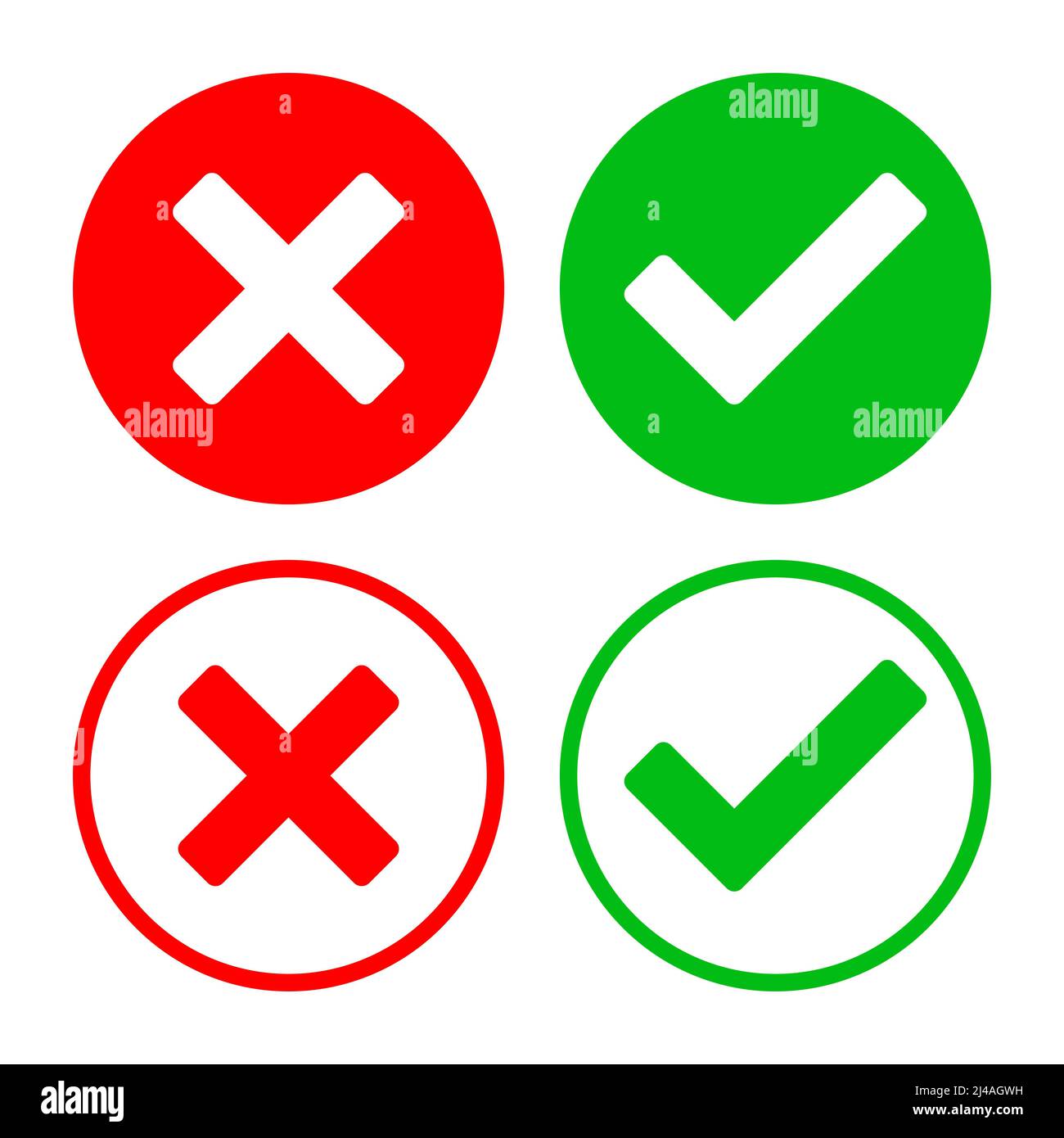 Cancel green round flat Cut Out Stock Images & Pictures - Alamy