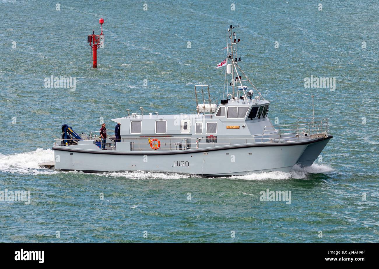 HMS Magpie (H130) is a hydrographic survey vessel operated by the Royal ...
