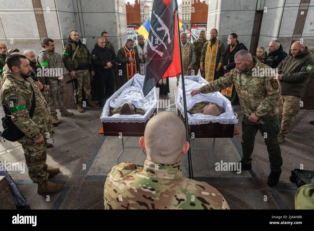 Kyiv, Ukraine. 12th Apr, 2022. (Editors note image depicts death ...