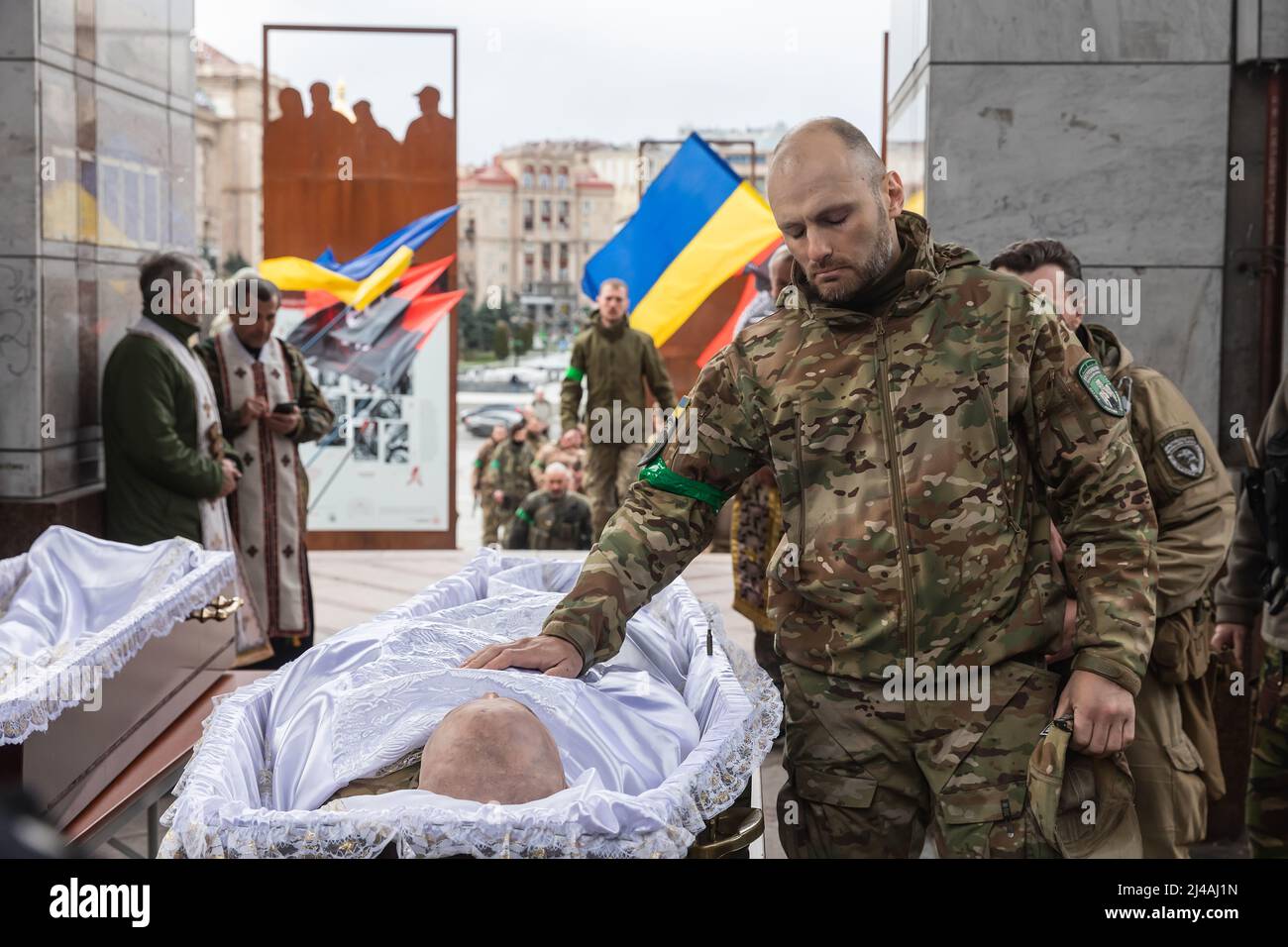 Kyiv, Ukraine. 12th Apr, 2022. (Editors note image depicts death ...
