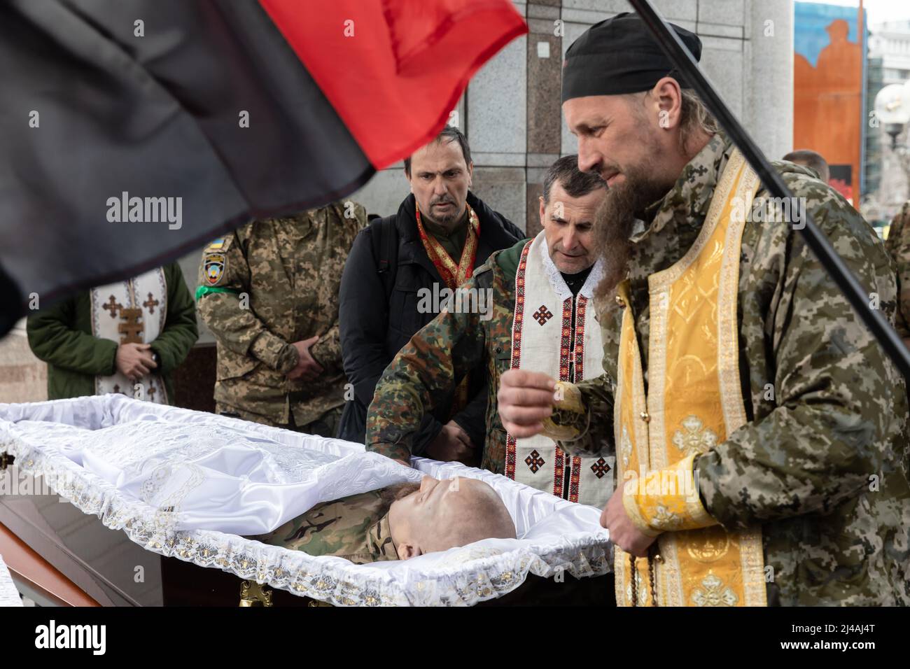 Kyiv, Ukraine. 12th Apr, 2022. (Editors note image depicts death ...