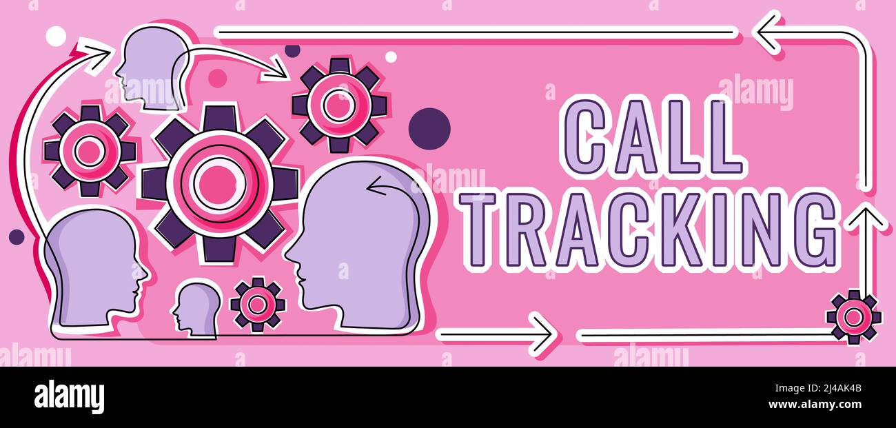 Text showing inspiration Call Tracking. Business showcase Organic ...