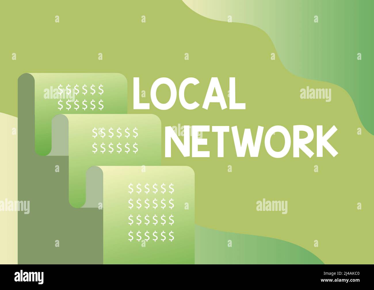 Writing displaying text Local Network. Concept meaning Intranet LAN ...