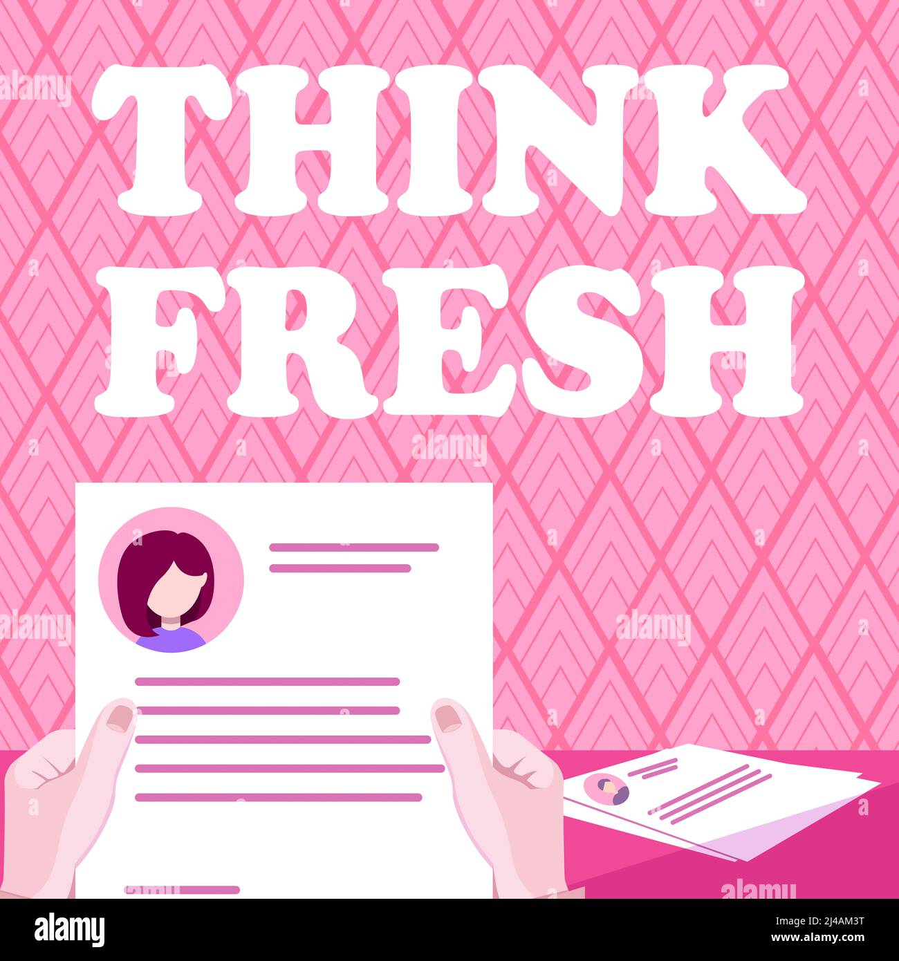 Writing displaying text Think Fresh. Word for Thinking on natural ...