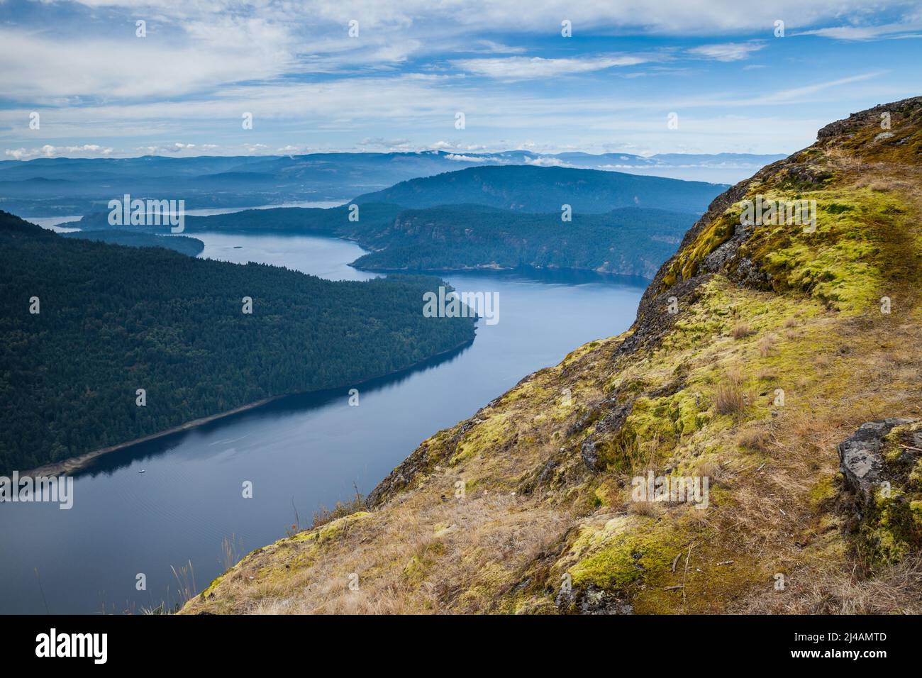 View of the Gulf Islands from Saltspring Island's Mount Maxwell ...