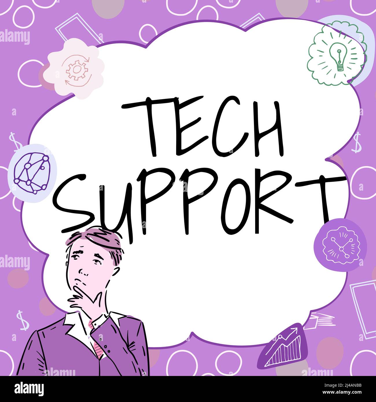 Conceptual caption Tech Support. Business overview Assisting individuals who are having ...