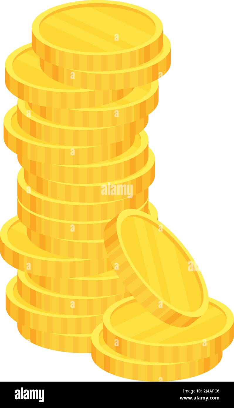 Coins. Heap of golden dollars. Money stack Stock Vector Image & Art - Alamy