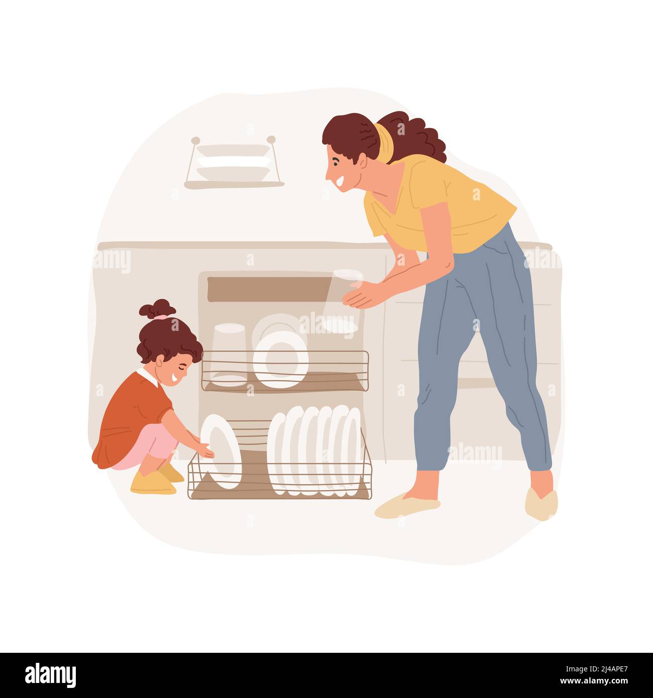 Loading dishwasher Stock Vector Images - Alamy