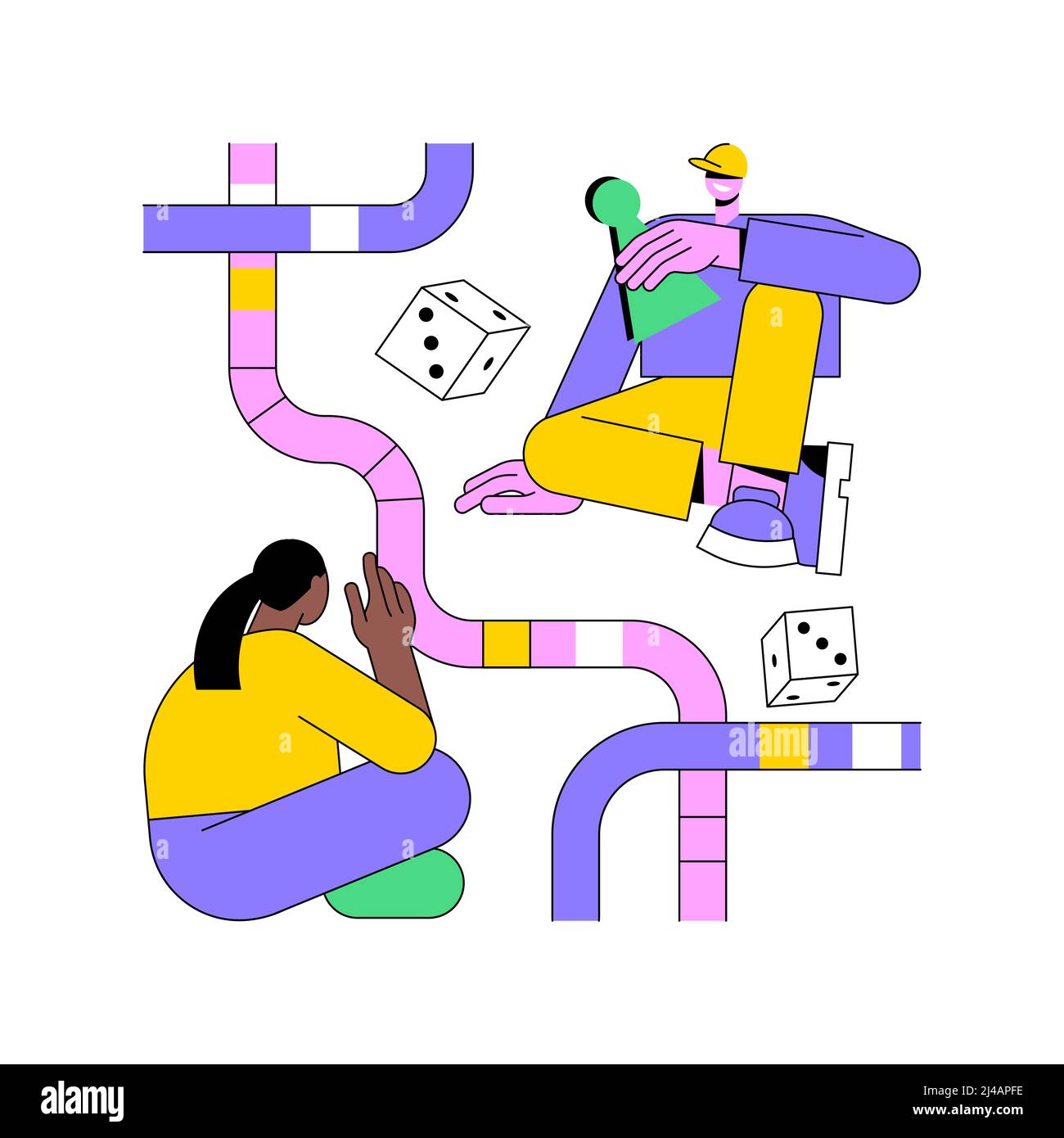 Board games abstract concept vector illustration. Tabletop activities ...
