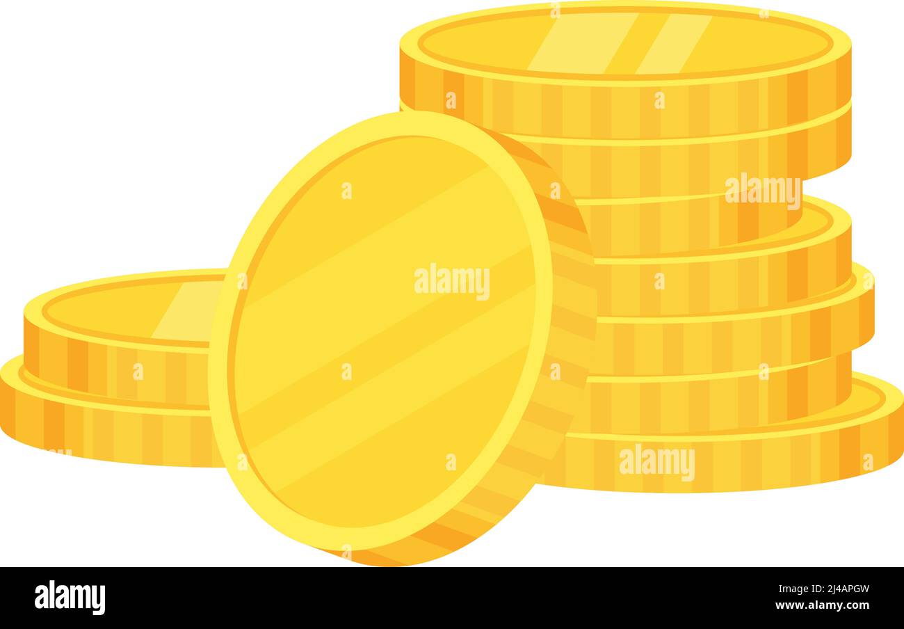 Coins. Heap of golden dollars. Money stack Stock Vector Image & Art - Alamy