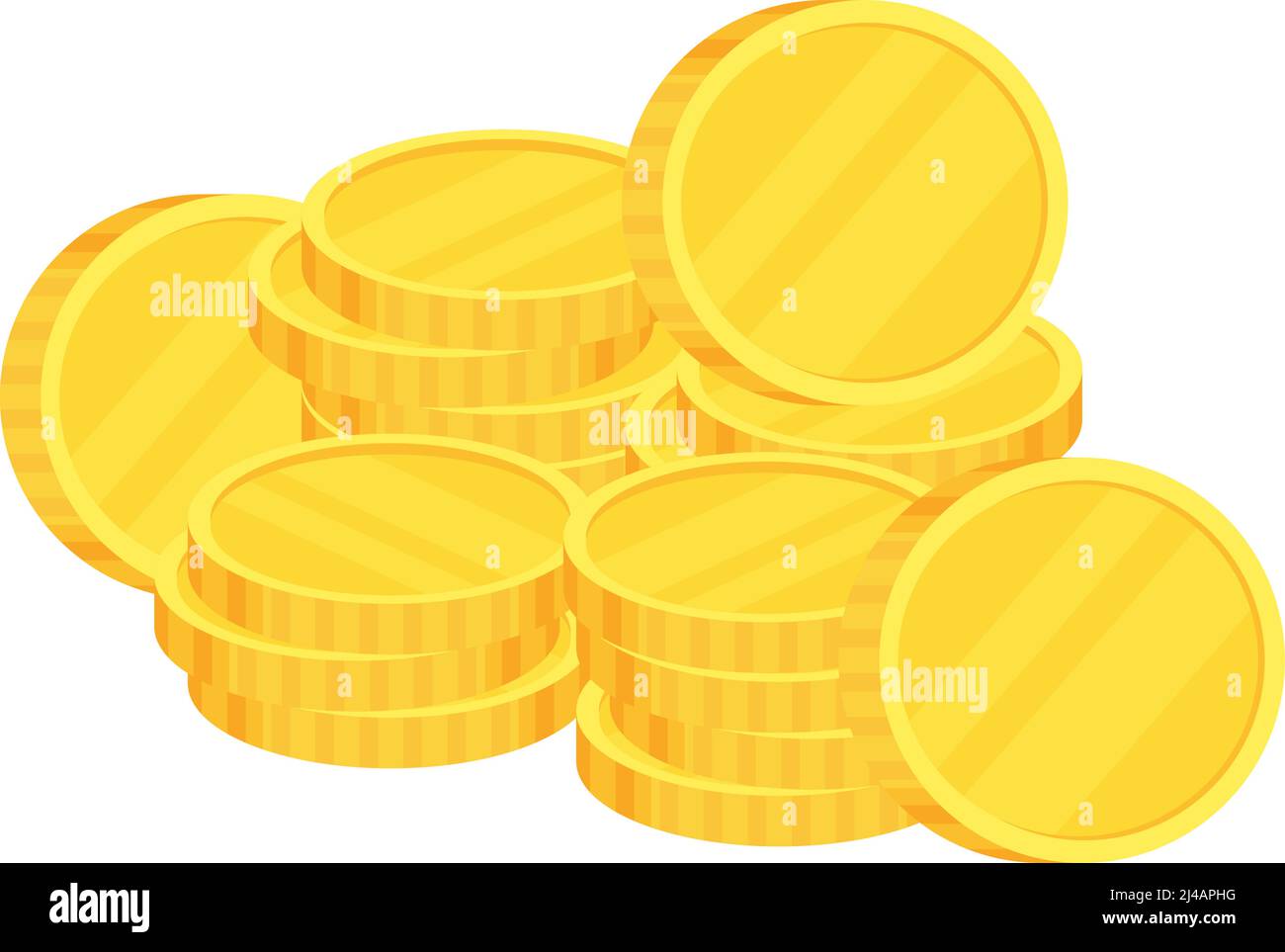 Coins. Heap of golden dollars. Money stack Stock Vector Image & Art - Alamy