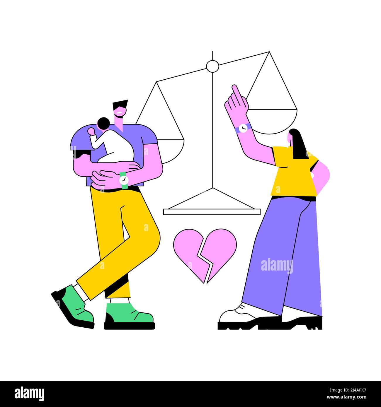 Matrimonial law abstract concept vector illustration. Family law ...