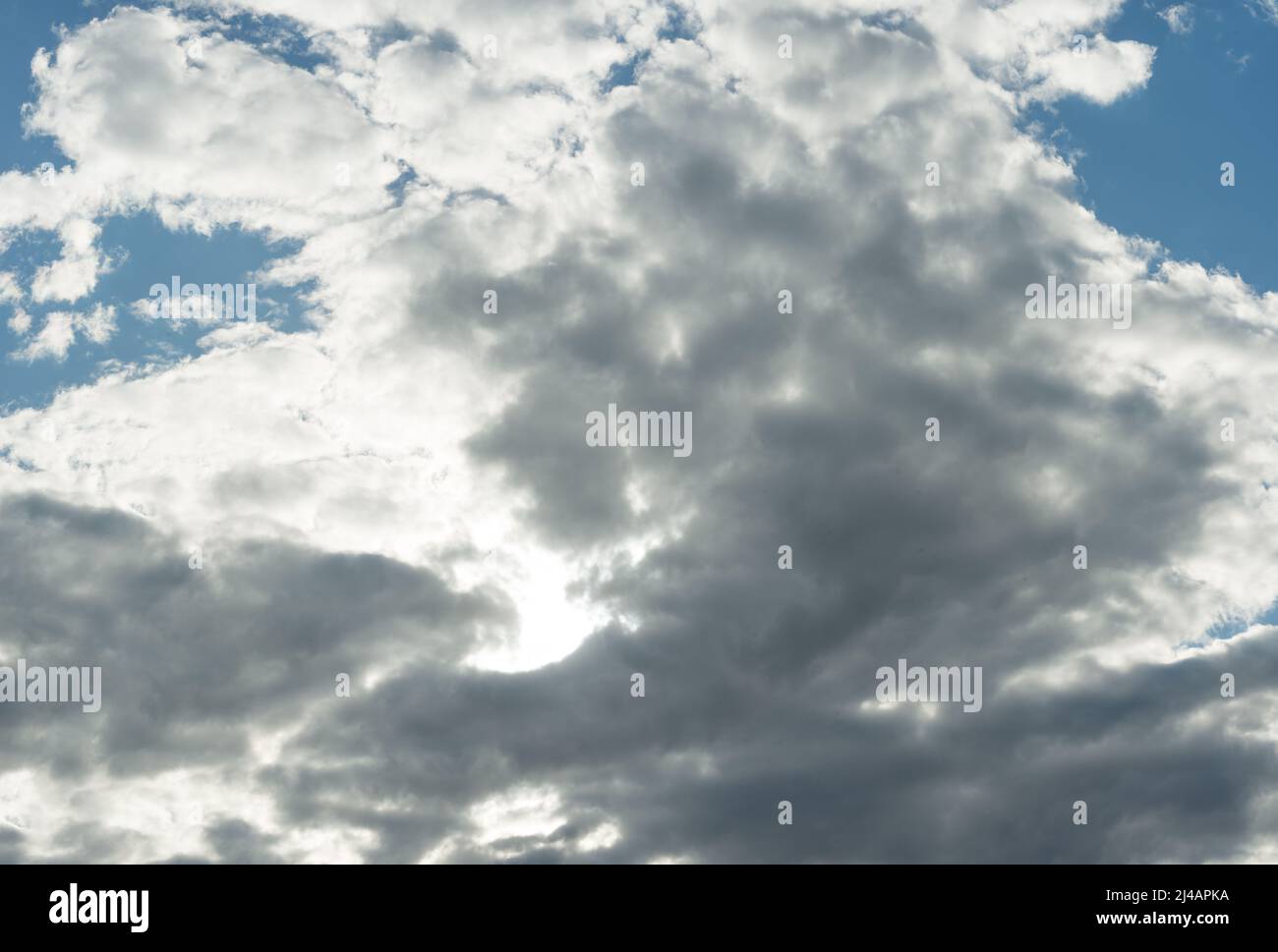 Cloudy sky, a long cloud Stock Photo - Alamy