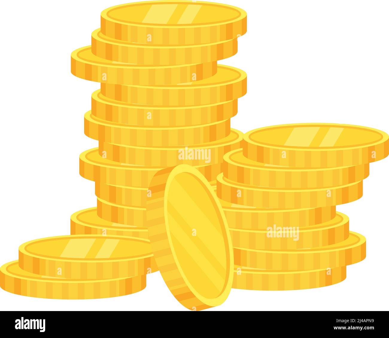 Coins. Heap of golden dollars. Money stack Stock Vector Image & Art - Alamy